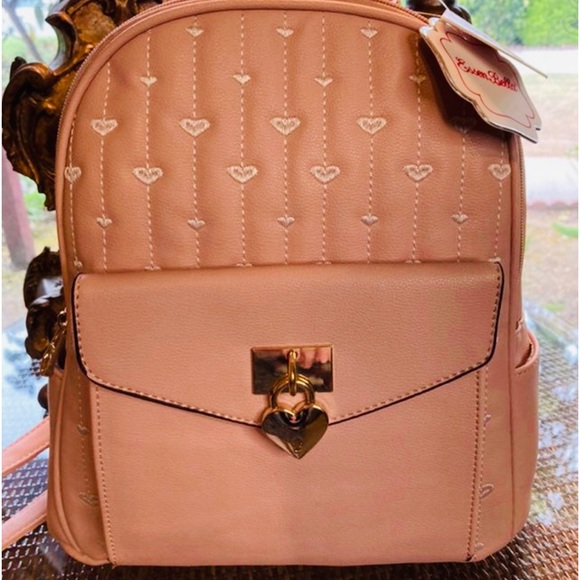 Bags | New Pink Heart Backpack | Poshmark
